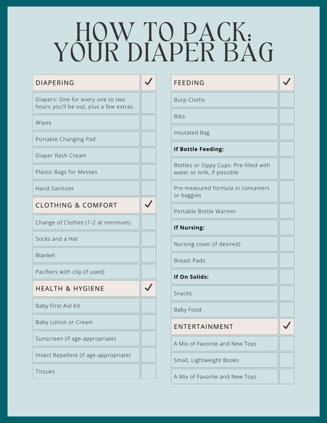 Baby Packing List: Essential Packing Guide for Baby's First Trip